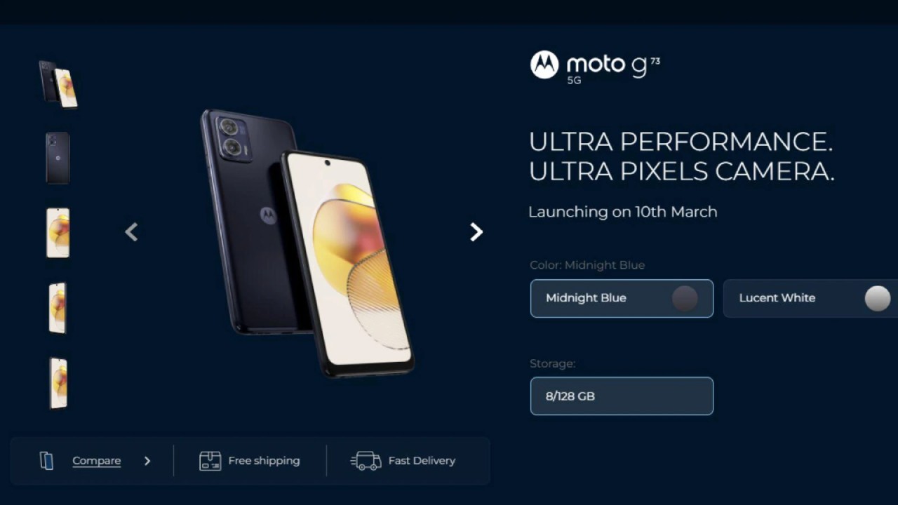 Moto G73 5G Launch India : మార్చి 10న మోటో G73 5G ఫోన్ వచ్చేస్తోంది ...